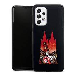DeinDesign Galaxy A33 5G Handy Slim Case extra d&uuml;nn Silikon Handyh&uuml;lle schwarz H&uuml;lle Official Licensed Product 1. Fc K&ouml;ln Cologne Cathedral Silikon Slim Case