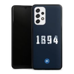 DeinDesign Galaxy A33 5G Handy Slim Case extra d&uuml;nn Silikon Handyh&uuml;lle schwarz H&uuml;lle Karlsruher Sc Ksc Bundesliga Silikon Slim Case