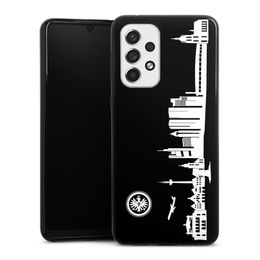 DeinDesign Galaxy A33 5G Handy Slim Case extra d&uuml;nn Silikon Handyh&uuml;lle schwarz H&uuml;lle Eintracht Frankfurt Skyline Sge Silikon Slim Case