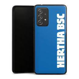 DeinDesign Galaxy A52s 5G Handy Slim Case extra d&uuml;nn Silikon Handyh&uuml;lle schwarz H&uuml;lle Blue Hertha Bsc Soccer Silikon Slim Case