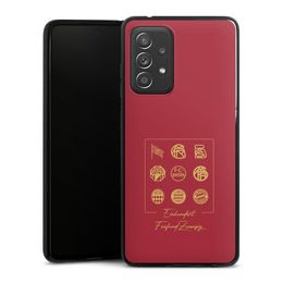 DeinDesign Galaxy A52s 5G Handy Slim Case extra d&uuml;nn Silikon Handyh&uuml;lle schwarz H&uuml;lle Merchandise Fc Bayern M&uuml;nchen Fcb 125 Jahre Silikon Slim Case