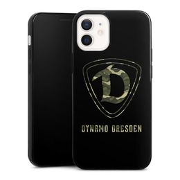 DeinDesign iPhone 12 mini Handy Slim Case extra d&uuml;nn Silikon Handyh&uuml;lle schwarz H&uuml;lle Sgd Official Licensed Product Sg Dynamo Dresden Silikon Slim Case