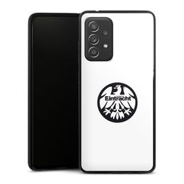 DeinDesign Galaxy A52s 5G Handy Slim Case extra d&uuml;nn Silikon Handyh&uuml;lle schwarz H&uuml;lle Eagle Logo Eintracht Frankfurt Silikon Slim Case