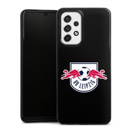 DeinDesign Galaxy A33 5G Handy Slim Case extra d&uuml;nn Silikon Handyh&uuml;lle schwarz H&uuml;lle Transparent Official Licensed Product Rb Leipzig Silikon Slim Case