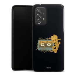 DeinDesign Galaxy A52s 5G Handy Slim Case extra d&uuml;nn Silikon Handyh&uuml;lle schwarz H&uuml;lle Guardians Of The Galaxy Groot Marvel Silikon Slim Case