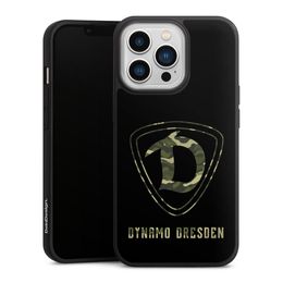 DeinDesign iPhone 13 Pro Handy Premium Silikon H&uuml;lle Handyh&uuml;lle schwarz Case Sgd Official Licensed Product Sg Dynamo Dresden Silikon Premium Case
