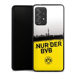 DeinDesign Galaxy A52s 5G Handy Slim Case extra d&uuml;nn Silikon Handyh&uuml;lle schwarz H&uuml;lle Borussia Dortmund Statement Bvb Silikon Slim Case
