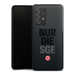 DeinDesign Galaxy A52s 5G Handy Slim Case extra d&uuml;nn Silikon Handyh&uuml;lle schwarz H&uuml;lle Eintracht Frankfurt Sge Official Licensed Product Silikon Slim Case