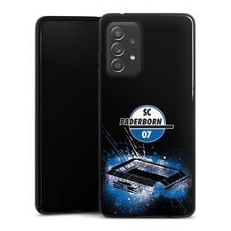 DeinDesign Galaxy A52s 5G Handy Slim Case extra d&uuml;nn Silikon Handyh&uuml;lle schwarz H&uuml;lle Official Licensed Product Stadium Sc Paderborn 07 Silikon Slim Case