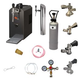 ich-zapfe Untertheken Komplett Set - Zapfanlage JET 30 Bierkoffer, Bierzapfanlage, Durchlaufk&uuml;hler 1-leitig Trockenk&uuml;hler, bis zu 35 Liter/h