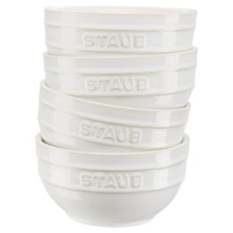 Staub Ceramique Sch&uuml;ssel Set 12 cm / 4-tlg, Elfenbein-Wei&szlig;, Keramik