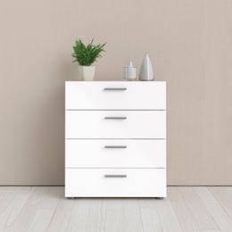 Kommode Home Affaire "Pepe Schubkastenkommode", wei&szlig; (eiche struktur, wei&szlig; hochglanz), B:70cm H:82cm T:40,3cm, Holzwerkstoff, Sideboards, Schubladenkommode, Sideboard mit vielen Stauraumm&ouml;glichkeiten, Breite 70 cm