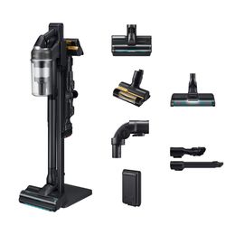 Samsung Akku-Handstaubsauger "VS70H28HFC/WD, Jet 95S CompleteClean", soapstone charcoal, B:25cm H:93cm T:20,2cm, Akkusauger, beutellos, 770 W, beutellos, Ersatzakku separat erh&auml;ltlich