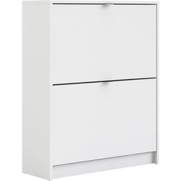 Schuhschrank Home Affaire "Shoes Schuhaufbewahrung, Schuhkommode, Schuhregal", wei&szlig;, B:70,3cm H:85,2cm T:24,05cm, FSC-zertifizierter Holzwerkstoff, Schr&auml;nke, Schuhschrank, mit zwei Klappen, 2 B&ouml;den, H&ouml;he 85 cm, ca. 12 Paar Schuhe