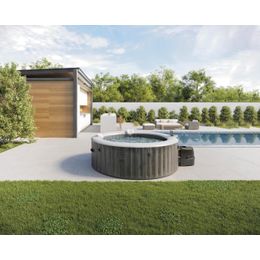 Whirlpool Intex "Greywood Deluxe", grau mit holzmaserung, B:165cm H:71cm L:165cm, Whirlpools, 165 cm Durchmesser