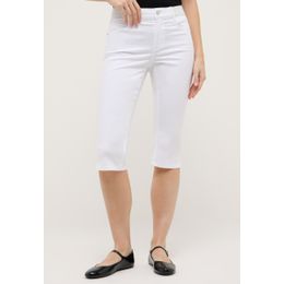 Caprijeans Angels "ANACAPRI SPORTY", Damen, Gr. 40, N-Gr, wei&szlig;, Denim/Jeans, Obermaterial: 89% Baumwolle, 8% Polyester, 3% Elasthan, slim fit 3/4-L&auml;nge, Jeans, mit Dehnbund