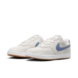 Sneaker Nike Sportswear "COURT VISION LO FL V2", Herren, Gr. 42, vast grau, diffused blau, wei&szlig;, Leder, Schuhe Sneaker, inspiriert vom Design des Nike Air Force