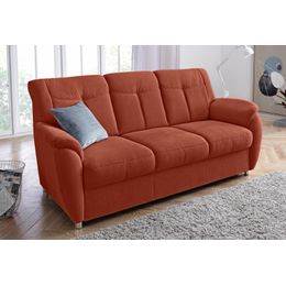 Sit & More 3-Sitzer SIT & MORE "Sonoma, B:189", orange (terra), B:189cm H:91cm T:90cm, Luxus-Microfaser ALTARA NUBUCK (100% Polyester) / Struktur fein (100% Polyester);Luxus-Microfaser ALTARA NUBUCK (100% Polyester);Luxus-Microfaser ALTARA NUBUCK (100% Polyester) / Struktur (100% Polypropylen), Sofas, mit Federkern