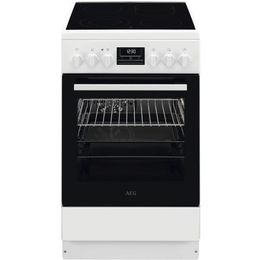 AEG Elektro-Standherd "CCB5440CBW", Energieeffizienz: A (A+++-D), wei&szlig;, Herdsets, Keramik-Kochfeld mit 4 Kochzonen, mit Teleskopausz&uuml;gen