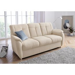 Sit & More 3-Sitzer SIT & MORE "Sonoma, B:189", beige (creme), B:189cm H:91cm T:90cm, Luxus-Microfaser ALTARA NUBUCK (100% Polyester) / Struktur fein (100% Polyester);Luxus-Microfaser ALTARA NUBUCK (100% Polyester);Luxus-Microfaser ALTARA NUBUCK (100% Polyester) / Struktur (100% Polypropylen), Sofas, mit Federkern