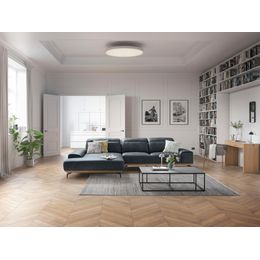 Wohnlandschaft Musterring "MR 2490 Ecksofa mit erstklassigem Sitzkomfort, Long-Life-Leder", blau (blau, s), B:342cm T:207cm, Sofas, Wohnlandschaft, Fu&szlig; schwarz, Sitzh&ouml;he 48cm, wahlweise mit Funktionen, Ma&szlig;e 342x207 cm