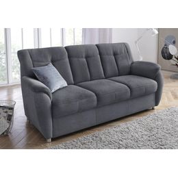 Sit & More 3-Sitzer SIT & MORE "Sonoma, B:189", grau (dunkelgrau), B:189cm H:91cm T:90cm, Luxus-Microfaser ALTARA NUBUCK (100% Polyester) / Struktur fein (100% Polyester);Luxus-Microfaser ALTARA NUBUCK (100% Polyester);Luxus-Microfaser ALTARA NUBUCK (100% Polyester) / Struktur (100% Polypropylen), Sofas, mit Federkern, belastbar bis 110 kg pro Sitzplatz