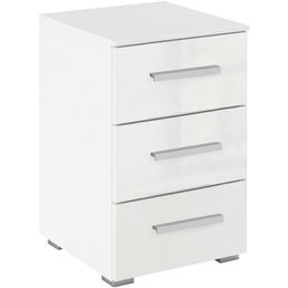 Nachtkommode OTTO HOME "Nachttisch Nachtschrank Schubladen Sideboard Schubladenkommode KOLUNA", wei&szlig; (alpinwei&szlig;, hochglanz wei&szlig;), B:40cm H:61cm T:42cm, Holzwerkstoff, Sideboards, mit 3 ger&auml;umigen Schubladen f&uuml;r viel Stauraum MADE IN GERMANY