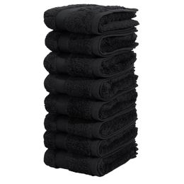 Gaestehandtuecher OTTO HOME "Vanessa, 8 G&auml;stehandt&uuml;cher, 30x50cm, in Standard- und Premium-Qualit&auml;t", schwarz, B:50cm L:30cm, Walkfrottee, Obermaterial: 100% Baumwolle, Handt&uuml;cher, Handt&uuml;cher mit Bord&uuml;re, 100% Baumwolle, einfarbig, weich
