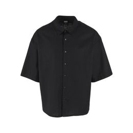 Langarmhemd Urban Classics "Urban Classics Herren Boxy Cotton Linen Shirt", Herren, Gr. L, US-Gr&ouml;&szlig;en, schwarz, 55% Leinen, 45% Baumwolle, unifarben, Hemden