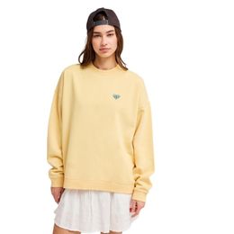 Sweatshirt Roxy "Lineup Oversized", Damen, Gr. S, golden haze, Obermaterial: 55% Baumwolle, 25% Baumwolle, 20% Polyester., Sweatshirts Sweatshirt