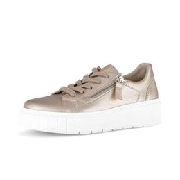 Sneaker Gabor "Sneaker low", Damen, Gr. 37,5, gold, Schuhe Sneaker