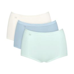 Maxislip Sloggi "Basic+ Maxi", Damen, Gr. 40, bunt (medium grau melange), Single Jersey, Obermaterial: 95% Baumwolle, 5% Elasthan, figurbetont, Unterhosen, perfekter Sitz, Cotton-Mix, hohe Taille
