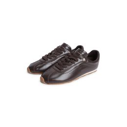 Tommy Hilfiger Damen Sneaker "BELLA SNEAKER LEATHER", Gr. 35dunkelbraun, Nappaleder, Basic, Schuhe, Freizeitschuh, Halbschuh, Schn&uuml;rschuh im