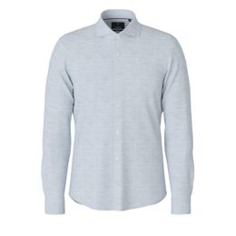 JOOP! Langarmhemd JOOP "Pai-W", Herren, Gr. 40, N-Gr, wei&szlig; (hellblau), Web, Obermaterial: 100% Leinen, clean, unifarben, slim fit h&uuml;ftbedeckend, 1-Knopf-Manschette verstellbar, Hemden, mit New-Kentkragen