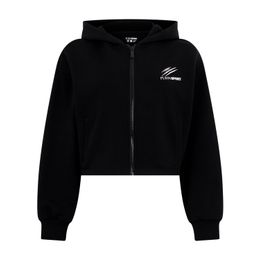 Plein Sport Damen Kapuzensweatjacke "Scratch"02, schwarz, Gr. XL, Obermaterial: 59% Baumwolle, 35% Polyester, 6% Elasthan, Sweatjacken