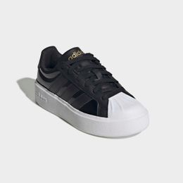 Plateausneaker adidas Sportswear "STREETTALK BOLD KIDS", M&auml;dchen, Gr. 35,5, core schwarz, aurora schwarz, gold metallic, Synthetik, Schuhe Plateausneaker, f&uuml;r Kinder & Jugendliche