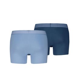 Levi's Boxershorts LEVI'S "LEVIS MEN TWILL WB BOXER BRIEF 2P", Herren, Gr. L, light blau, navy, Single Jersey, Obermaterial: 95% Baumwolle, 5% Elasthan, k&ouml;rpernah, Unterhosen, ohne Eingriff, Stretchbund