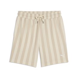Sporthose Puma "Puma Class 8" Shorts Herren", Herren, Gr. L, Normalgr&ouml;&szlig;en, beige (alpine snow wei&szlig;), Obermaterial: 40% Polyester, 60% Baumwolle. Seitentasche &ndash; Oben: 40% Polyester, 60% Baumwolle, bedruckt, regular fit, Hosen Sporthose
