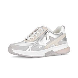 Sneaker Gabor "Sneaker low", Damen, Gr. 35,5, silber, Schuhe Sneaker