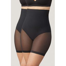 Shapinghose YSABEL MORA, Damen, Gr. M, schwarz, Obermaterial: 73% Polyamid, 27% Elasthan, figurbetont, Unterhosen, hoch geschnitten, l&auml;ngeres Bein mit T&uuml;ll, Anti-Scheuer-Effekt