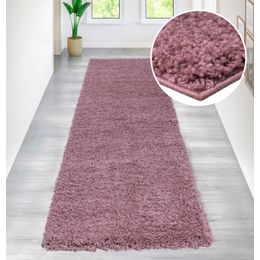 Hochflor-Teppich OTTO HOME "Viva Shaggy, in Standard- und Premium-Qualit&auml;t, 30 mm oder 45 mm H&ouml;he" Gr. 11, braun (mahagoni), B:67cm H:30mm L:230cm, Kunstfaser, Teppiche, Uni Farben, einfarbig, weich, kuschelig, L&auml;ufer, Kundenliebling