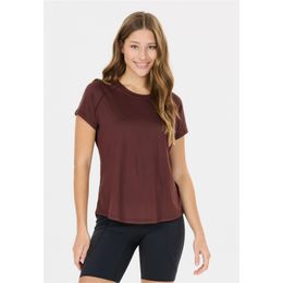 ENDURANCE ATHLECIA Funktionsshirt ATHLECIA "Gaina", Herren, Gr. 34, dunkelrot, 90% Polyester, 10% Elasthan, unifarben, normal, Rundhals, Shirts Funktionsshirt, aus weichem Material mit recycelten Anteilen