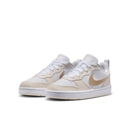 Nike Sportswear M&auml;dchen Sneaker "COURT BOROUGH LOW BBALL (GS)", Gr. 38wei&szlig;, shimmer, chalk, wei&szlig;, Synthetik, Schuhe, Design auf den Spuren des Air