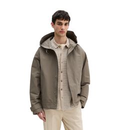 Marc O'Polo MARC O'POLO Herren Outdoorjacke "aus wasserabweisendem Bio-Baumwoll-Canvas"frozen taupe, Gr. XXXL, unifarben, Obermaterial: 75% Baumwolle, 25%