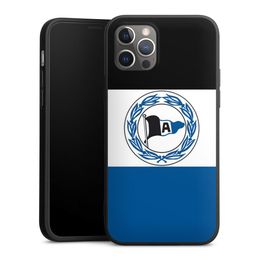 DeinDesign iPhone 12 Pro Handy Premium Silikon H&uuml;lle Handyh&uuml;lle schwarz Case Official Licensed Product Arminen Arminia Bielefeld Silikon Premium Case