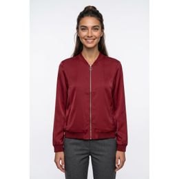 V&eacute;ro Moda Bomberjacke VERO MODA "VMCOCO L/S BOMBER NOOS", Damen, Gr. L, rot (biking rot), Web, Obermaterial: 96% Polyester, 4% Elasthan, unifarben, regular fit normal, Rundhals, Rippb&uuml;ndchen, Jacken Bomberjacke, Materialmix