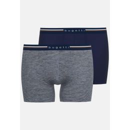 Retro Pants Bugatti "Rom", Herren, Gr. 5M, blau, Single Jersey, Obermaterial: 95% Baumwolle, 5% Elasthan, k&ouml;rpernah, Unterhosen, bequem, lang, eng, feuchtigkeitsregulierend, Baumwollmix, elastisch