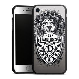 DeinDesign iPhone SE (2020) Handy Premium Silikon H&uuml;lle Handyh&uuml;lle schwarz Case Lion Sgd Sg Dynamo Dresden Silikon Premium Case