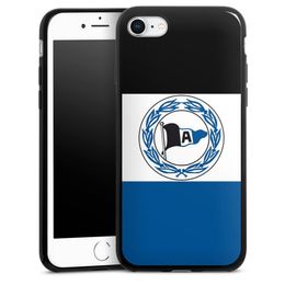 DeinDesign iPhone 8 Handy Slim Case extra d&uuml;nn Silikon Handyh&uuml;lle schwarz H&uuml;lle Arminia Bielefeld Official Licensed Product Arminen Silikon Slim Case