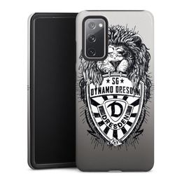 DeinDesign Galaxy S20 FE 5G Handy Panzer Handyh&uuml;lle robuste Outdoor H&uuml;lle Schutzh&uuml;lle gl&auml;nzend Sgd Lion Sg Dynamo Dresden Tough Case